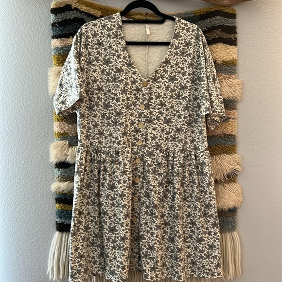 Rylee + Cru | Dresses | Rylee Cru Mini Dress Drop Waist Button Jersey ...